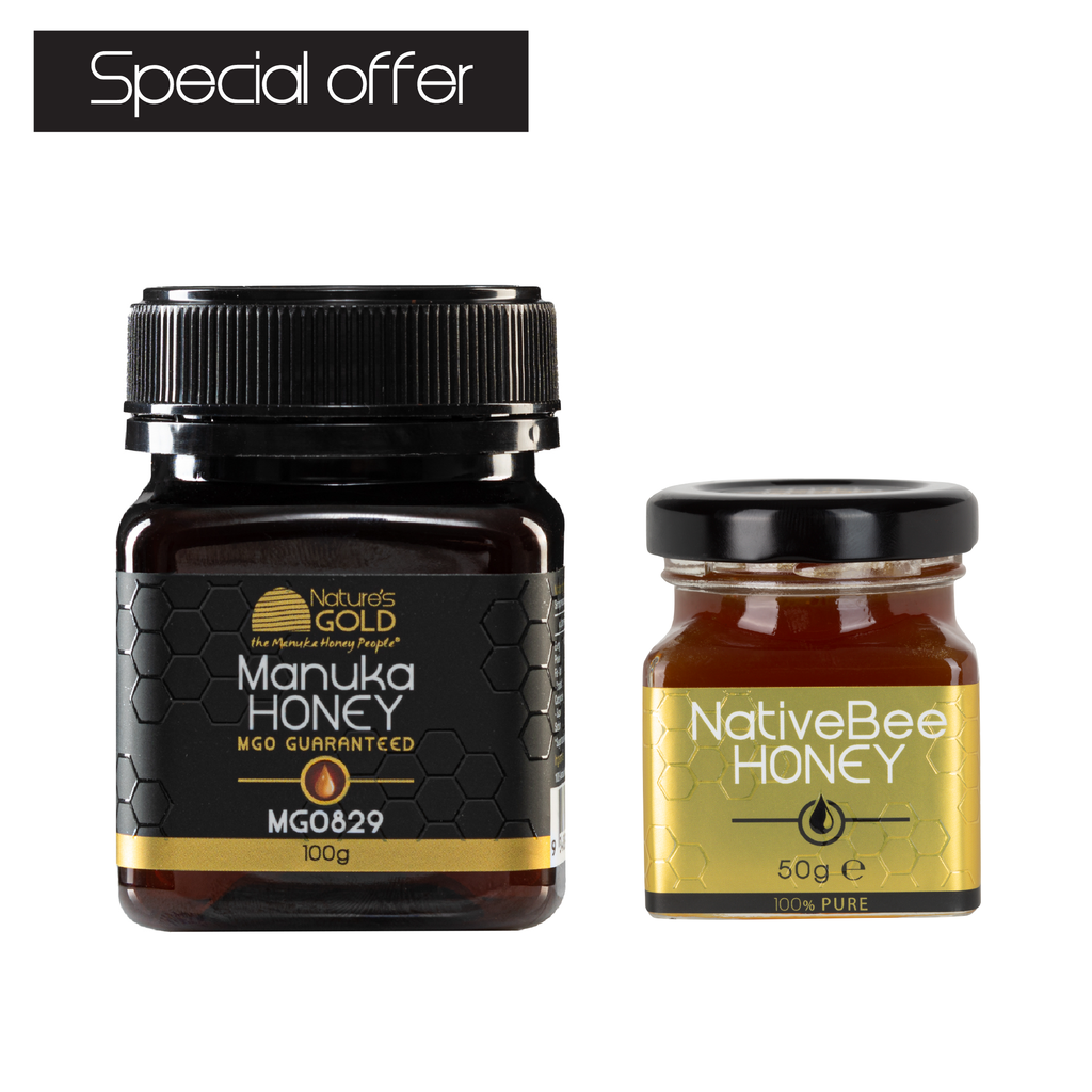 MGO 829 Raw Australian Manuka Honey and Australian Native Bee Honey SP ...